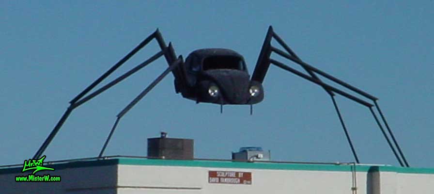 Volkswagen Bug Spider Sculpture in Reno | VW Beetle turned into a ...